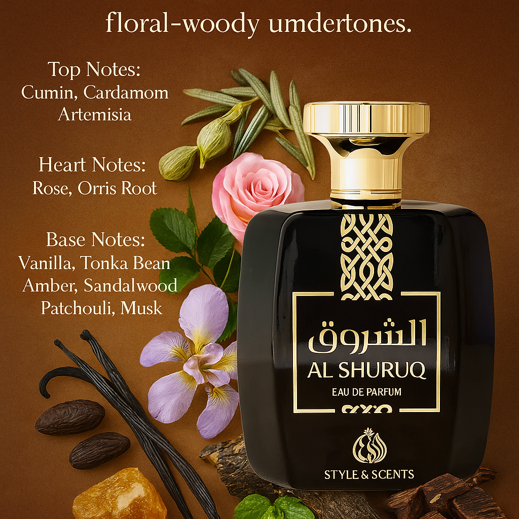 AL SHURUQ Men’s Perfume – Spicy Rose & Musk Scent | 100ml